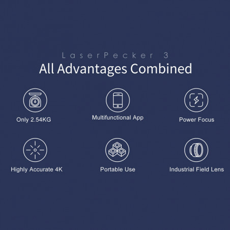 LaserPecker 3 Grabador láser portátil súper rápido Edición básica UE