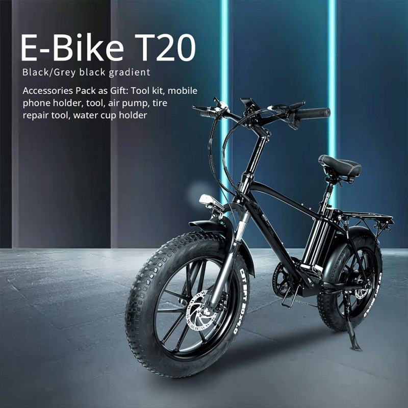 CMACEWHEEL T20 Electric Bike 750W Motor 48V 17Ah 45km/h Speed Black