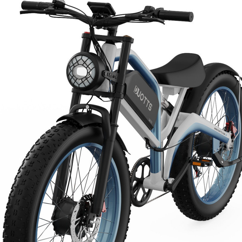 Electric Bike DUOTTS N26 2024 White 26 inches 55km/h 48V 20Ah Double Motor 750W
