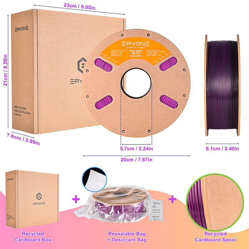 Pla two -color purple and black high speed in Eryone High Speed